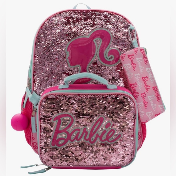 Barbie | Accessories | Barbie 3 Piece Sparkle Shine Backpack Set | Poshmark